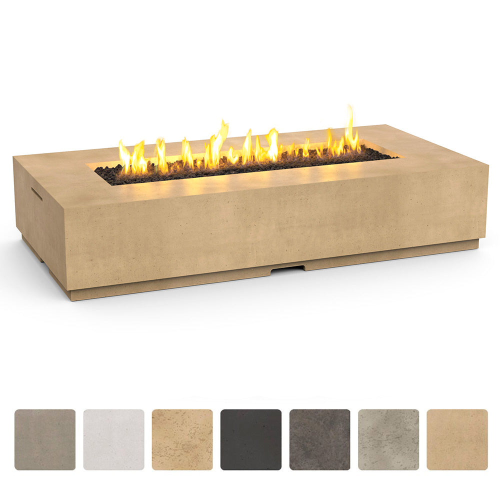 American Fyre Designs Legend Long 72-Inch Rectangular GFRC Chat Height ...