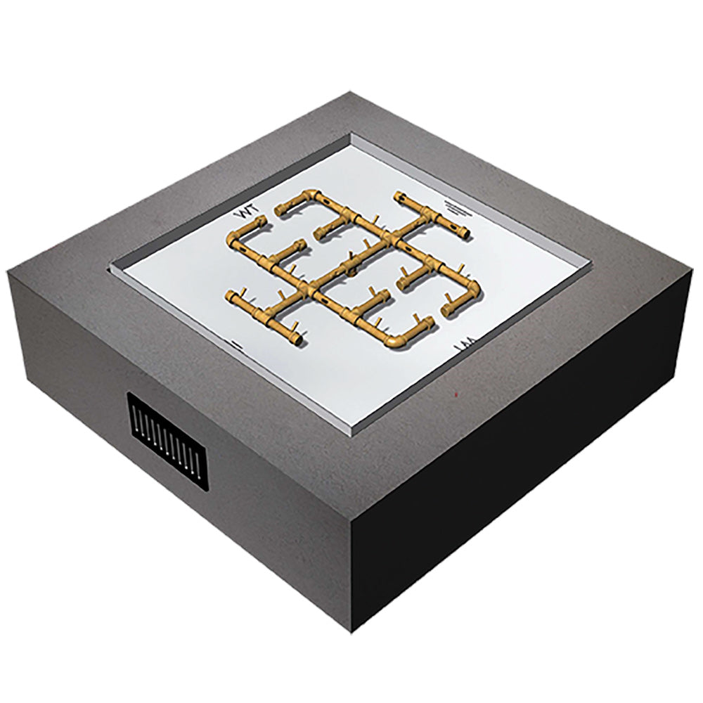 Crossfire by Warming Trends 60x60-Inch Square Ready-to-Finish Fire Pit ...