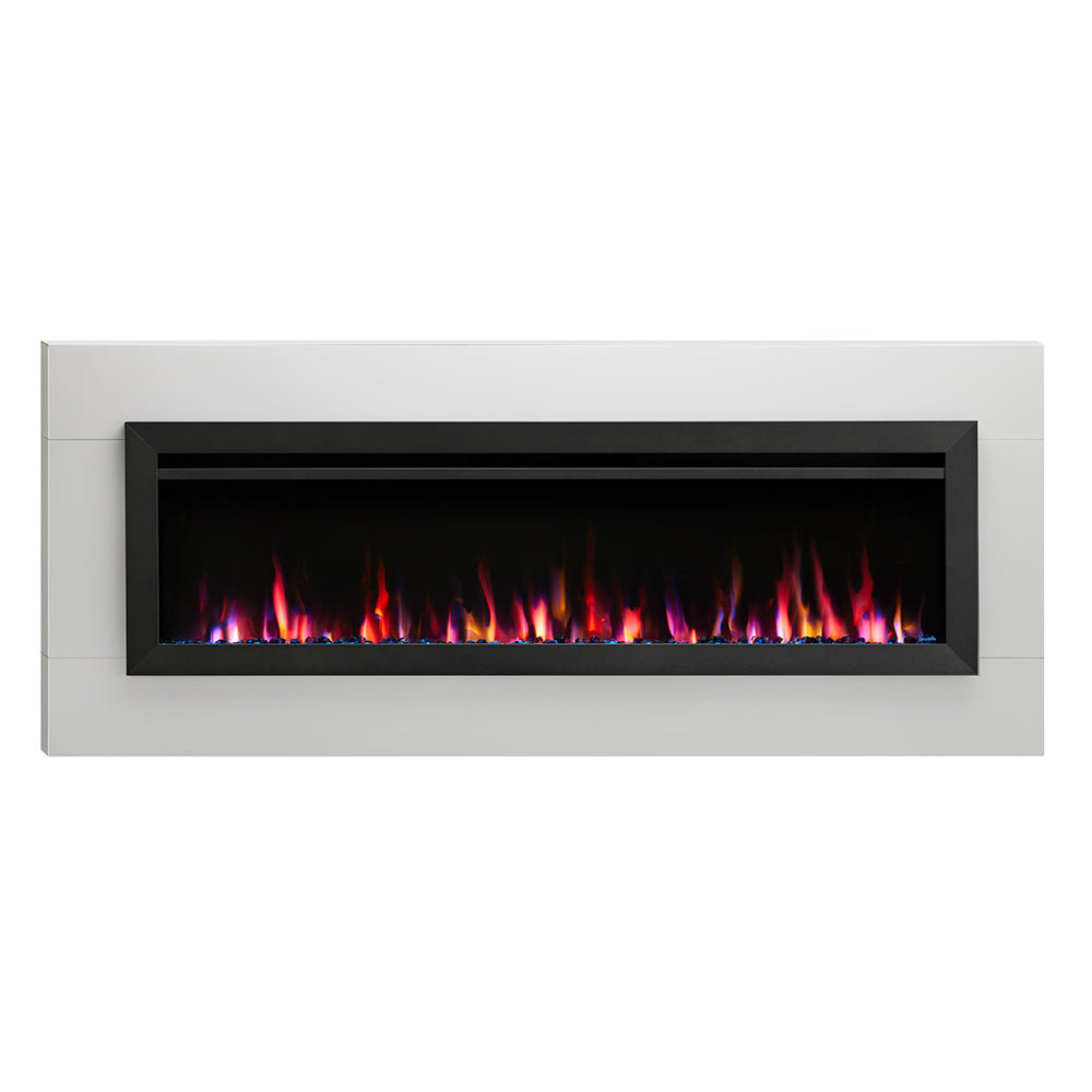 SimpliFire Allusion Slim Fireplace with Wall Mount Surround, 60-Inch ...