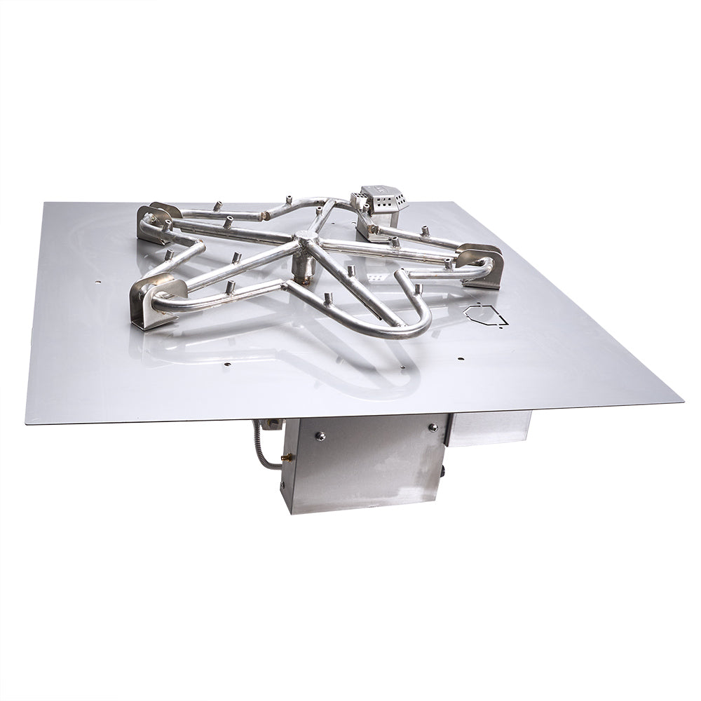 HPC Fire Penta EI Gas Fire Pit Kit w/ Square Flat Pan – Spotix